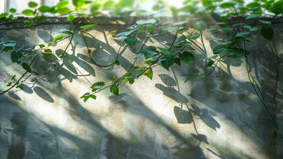 Tranquil Beige Backdrop with Gentle Window Shadow and Subtle Wall ...