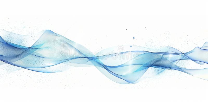 Tranquil Blue Wave Background with Light Particles for a Calming and ...