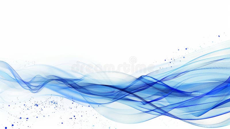Tranquil Blue Wave Background with Light Particles for a Calming and ...