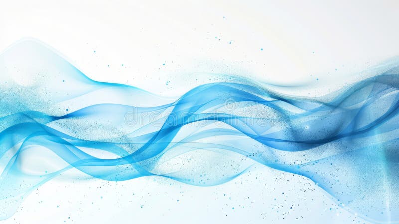 Tranquil Blue Wave Background with Light Particles for a Calming and ...