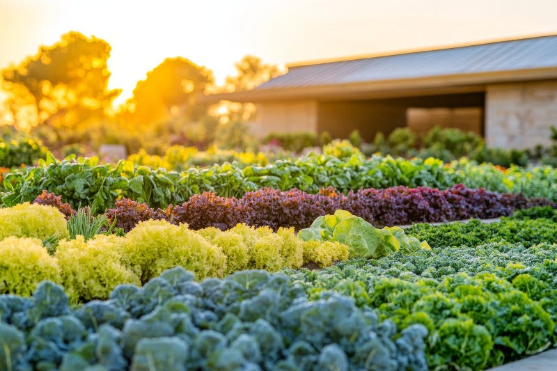 A Tranquil Dawn Illuminates a Contemporary City Rooftop Garden, Teeming ...