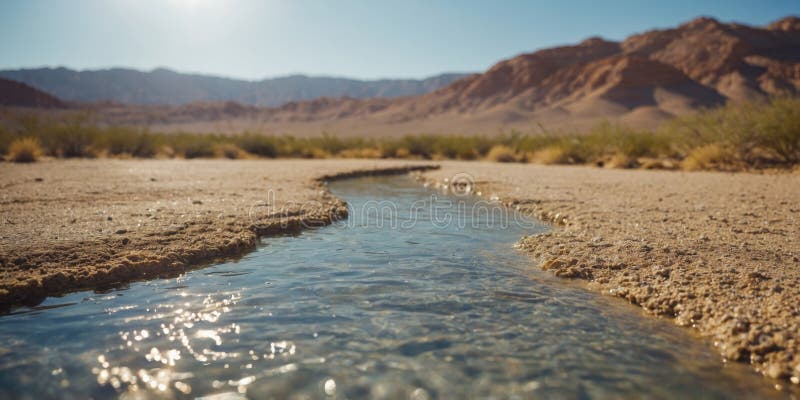 Oasis Spring in the Sahara Desert, Chebika, Tunisia Stock Photo - Image ...