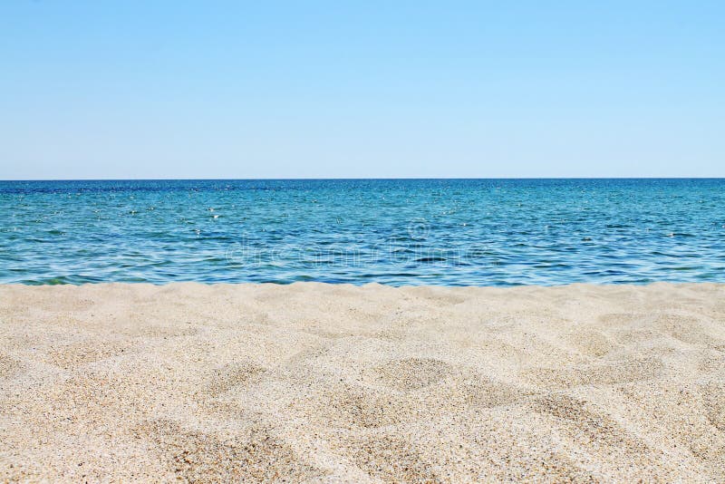 Tranquil Empty Sandy Beach Close Up. Stock Image - Image of close ...