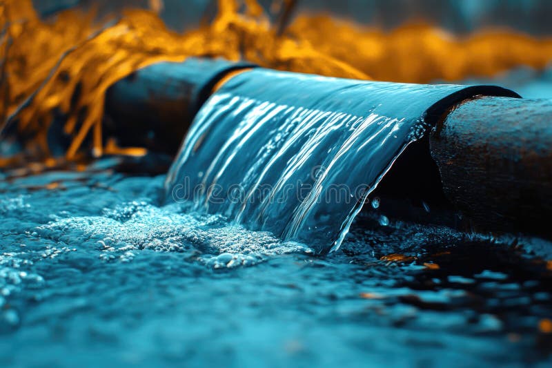Tranquil Flow: Slow Shutter Speed Captures Serene Running Water of a ...