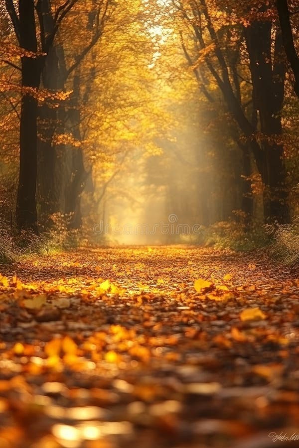 Serene Forest Pathway Sunlight Streaming Trees Creating Peaceful ...