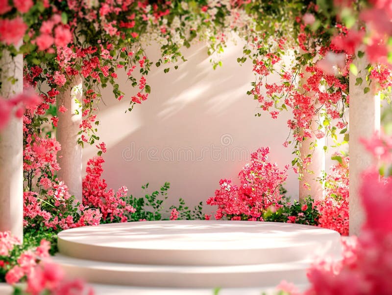 A Tranquil Garden Setting with a Romantic, Flower-filled Wedding Arch ...