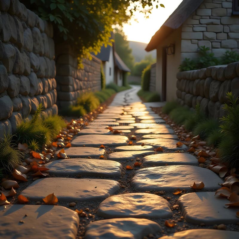 Beautiful Stone Path in a Forest, Stepping Stone, a Tranquil Garden ...