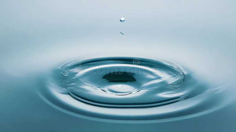 Water Droplet Falling Animation on Calm Surface (4K) Stock Video ...