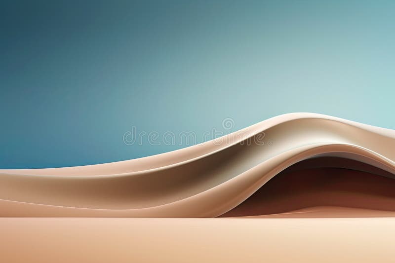 Tranquil Minimalistic Background with a Single Curved Line, Evoking a ...