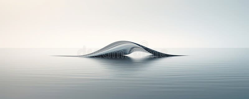 Tranquil Minimalistic Background with a Single Curved Line, Evoking a ...