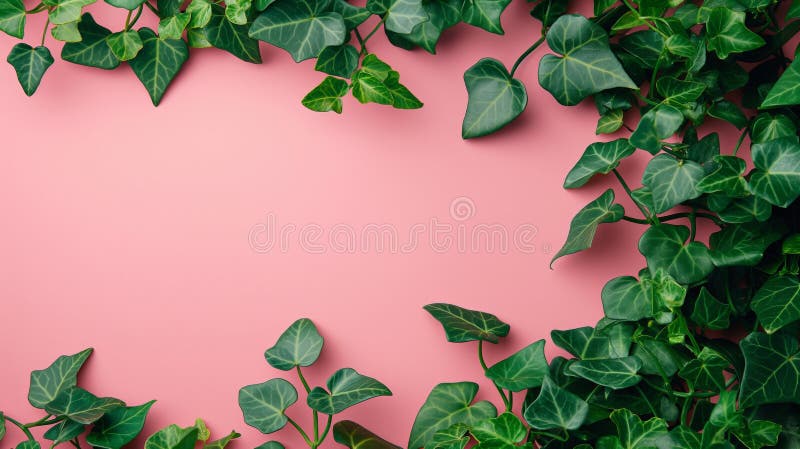 Tranquil and Natural Space for Design Elements with Elegant Ivy Leaves ...