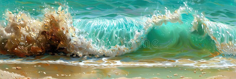 Tranquil Ocean Waves Fading into a Serene Horizon Stock Image - Image ...