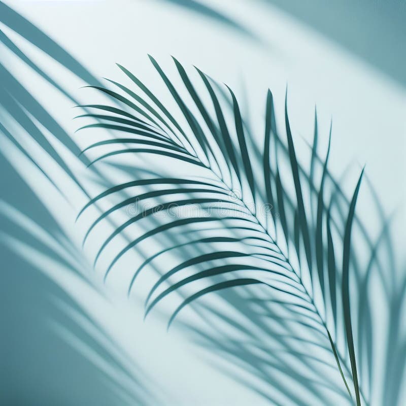 Tranquil Palm Frond Silhouette Stock Photo - Image of natureinspired ...