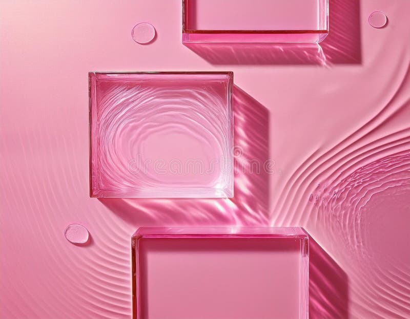 Tranquil Pink Water Surface Texture with Ripples, Splashes, and Bubbles ...