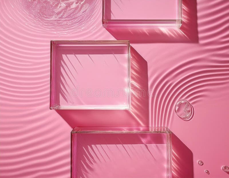 Tranquil Pink Water Surface Texture with Ripples, Splashes, and Bubbles ...