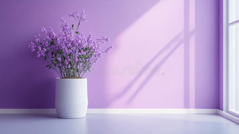 Tranquil Purple Oasis. Empty Purple Room Gradient Background for ...