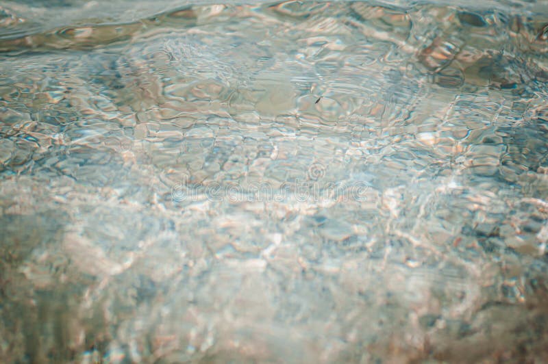Tranquil Ripples in Crystal Clear Water Reflecting Soft Light Stock ...