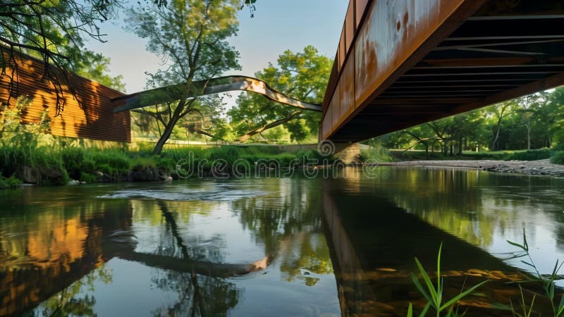 The Tranquil River Below is Made Dynamic by the Overlapping Bridges ...