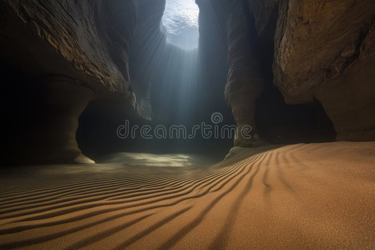 A Tranquil Rock Pool, Where Sunlight Generates a Hypnotic Pattern on ...