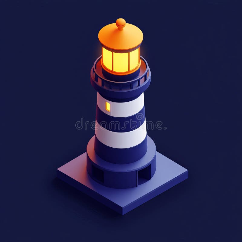 Blue Sky with an Old Lighthouse. Stock Photo - Image of tower ...