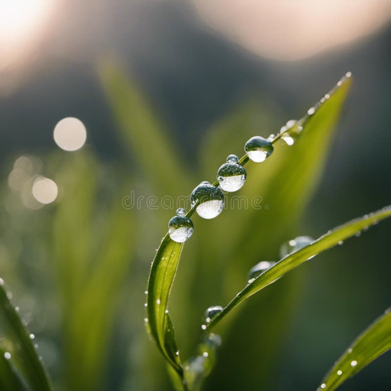 Drops of Dew from the Trees that are Reflecting Off the Water Droplets ...