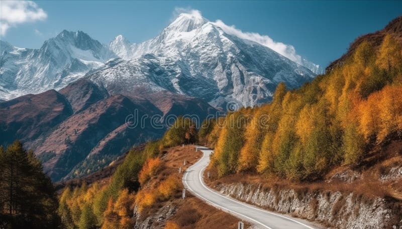 Tranquil Scene of Majestic Mountain Peak Exploration Generated by AI ...
