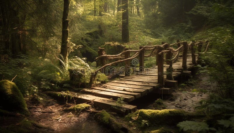 Tranquil Scene of Walking through Lush Forest Generated by AI Stock ... Tranquil Scene of Walking through Lush Forest Generated by AI Stock ...