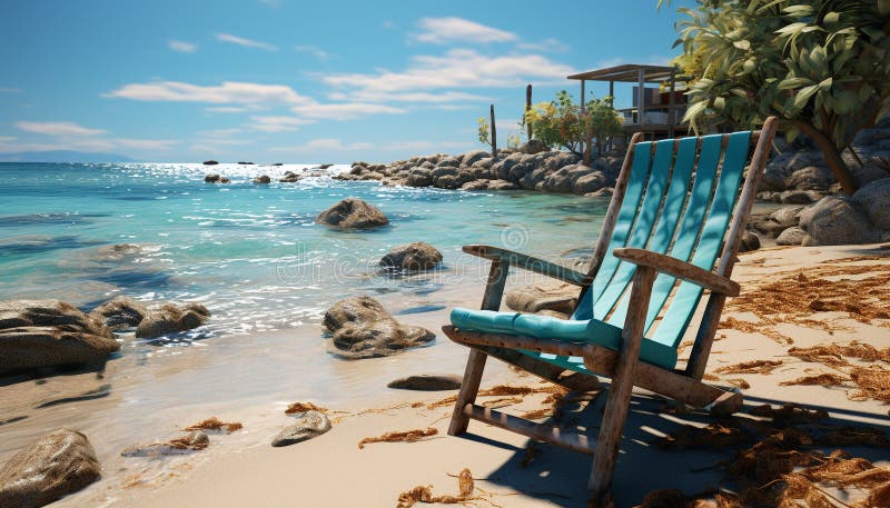 Tranquil Scene, Waters Edge, Relaxation, Tropical Climate, Lounge Chair ...