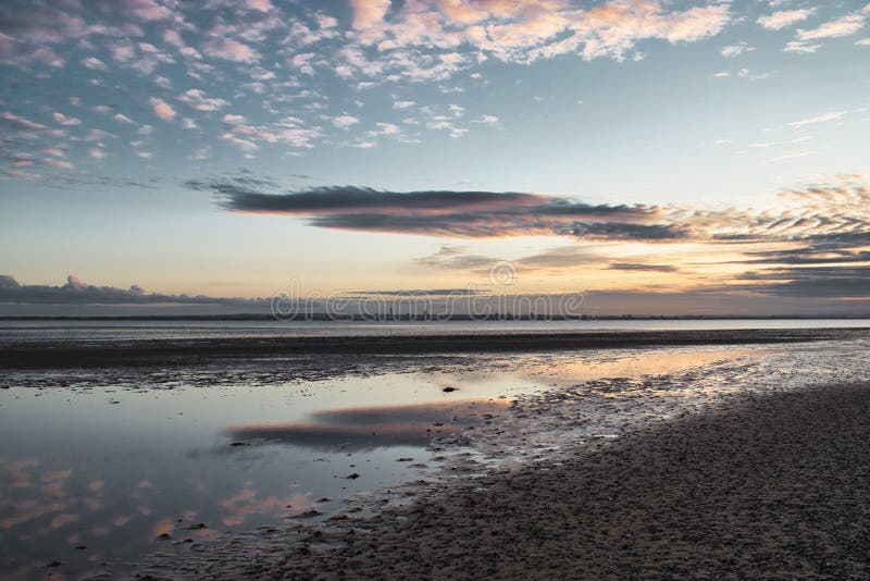 Tranquil Scenery of Sunset at Ryde, Isle of Wight, England Stock Photo ...