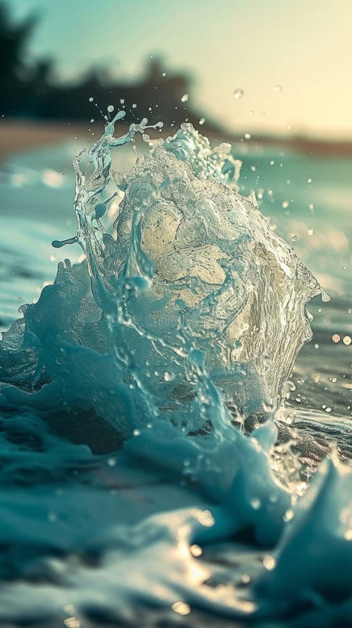 Tranquil Sea Waves Texture, Soft Blues and Greens, Calming and ...