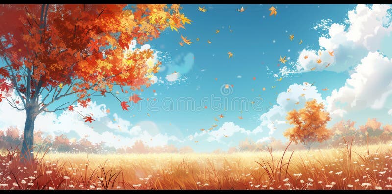Tranquil September Morning. High Detailed Plain Background with Soft ...