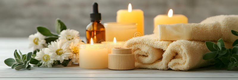Tranquil Spa Atmosphere with Calming Elements Stock Illustration ...