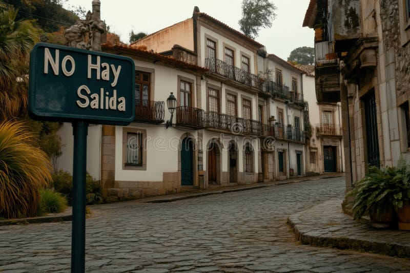 Tranquil Spanish Street with Cobblestone and Traditional Architecture ...