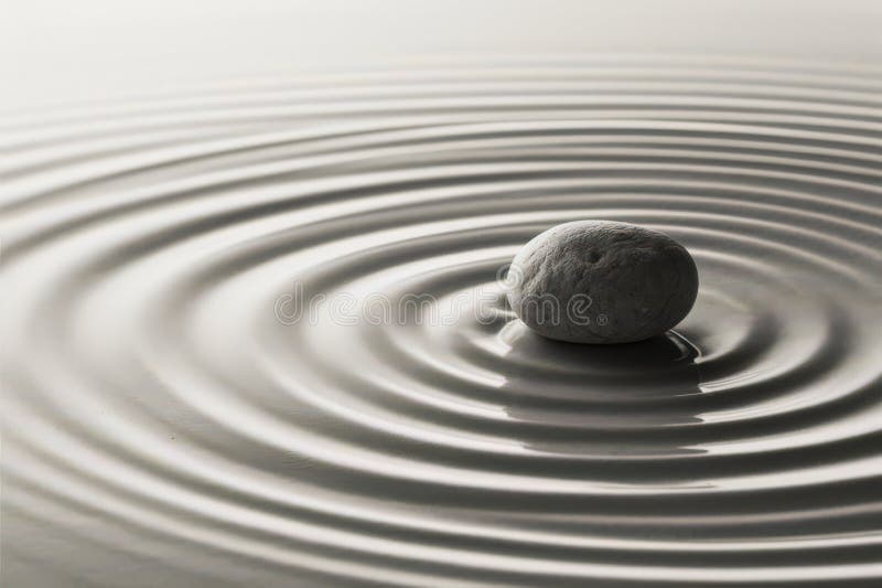 Tranquil Stone in Water with Ripples Creating Serene Patterns Stock ...