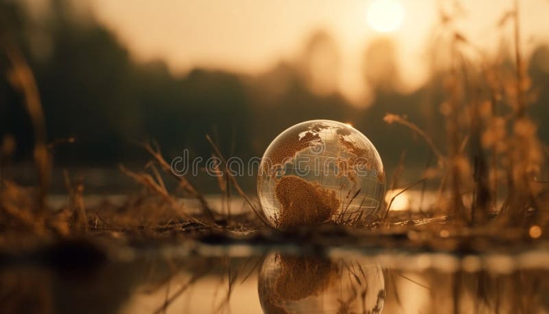 Tranquil Sunset Reflects Global Environmental Beauty in Nature ...
