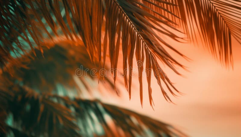 Tranquil Sunset on Tropical Tourist Resort, Vibrant Nature Backdrop ...