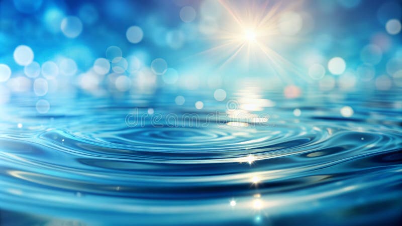 Tranquil Surface of Water with Sparkling Sunlight Reflections Stock ...