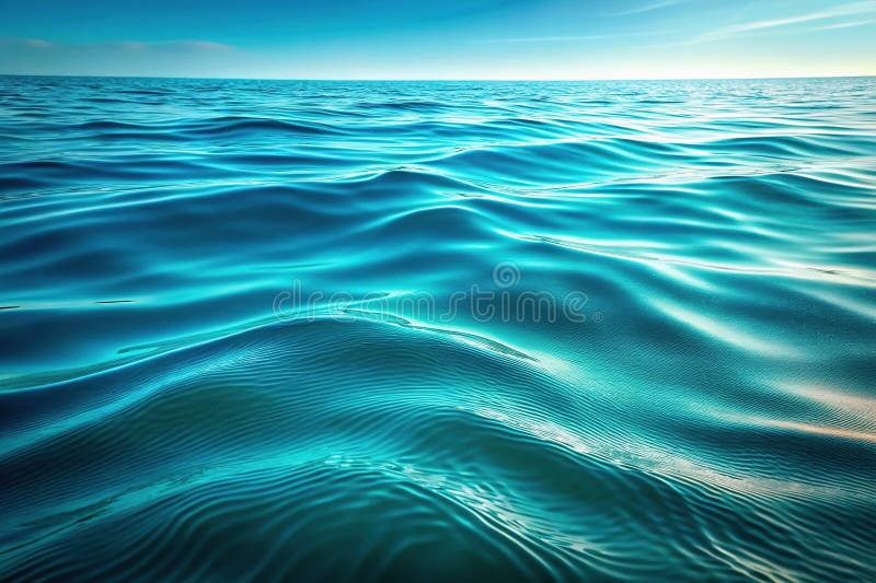 Tranquil Teal Ocean Ripple Texture a Seamless Abstract Background for ...