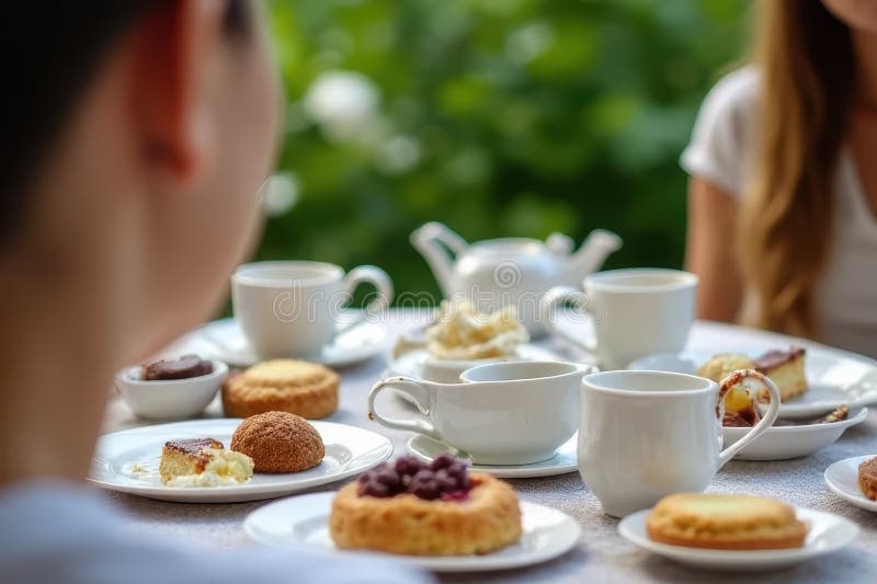 Tranquil Teatime Ambiance stock illustration. Illustration of tranquil ...