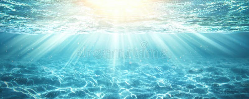 Tranquil Underwater Scene Featuring Sunlight Breaking through Water ...