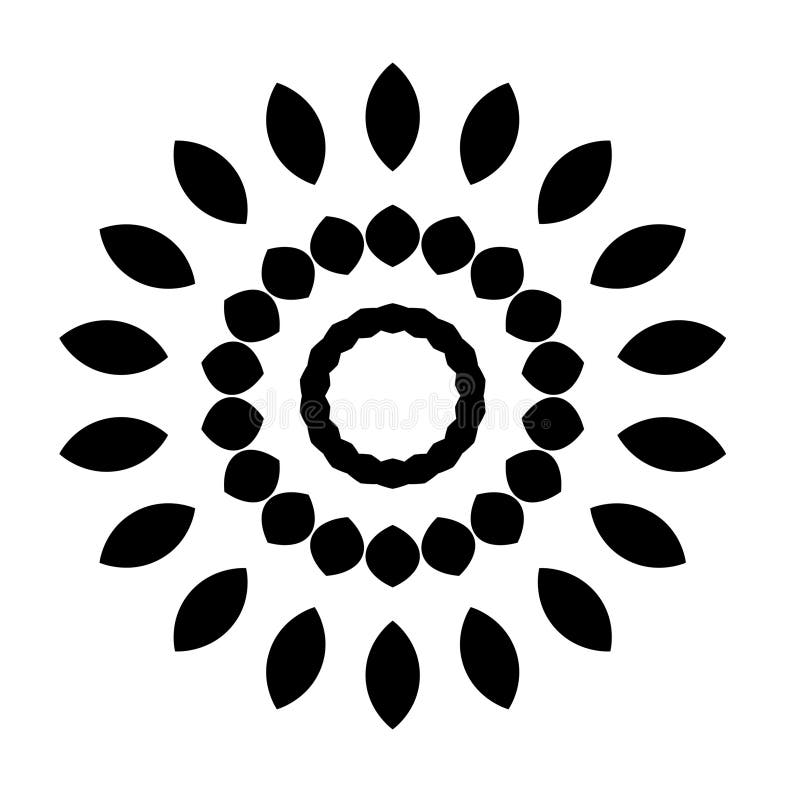 Tranquil Vortex Coloring Book Page Mandala Stock Vector - Illustration ...