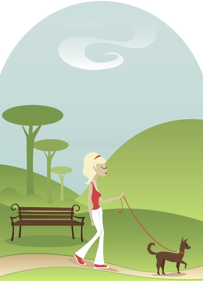 Tranquil Walk stock vector. Illustration of peace, exercise - 818321