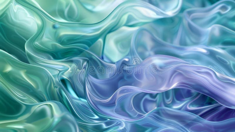 Tranquil Water Inspired Abstract Digital Art with Layered Translucent ...