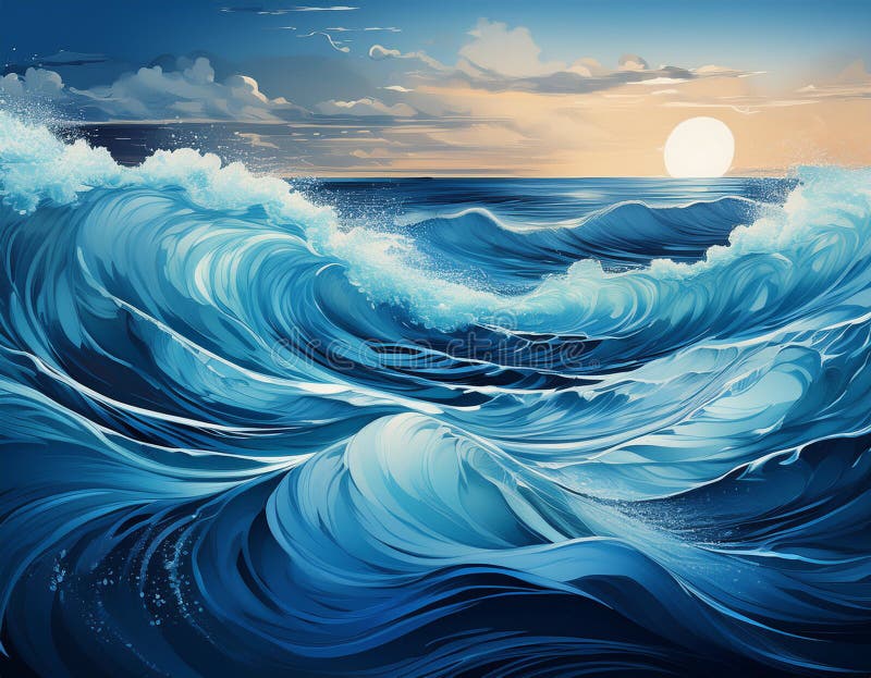 A Calming Blue and Green Geometric Pattern with Layered Squares and ...