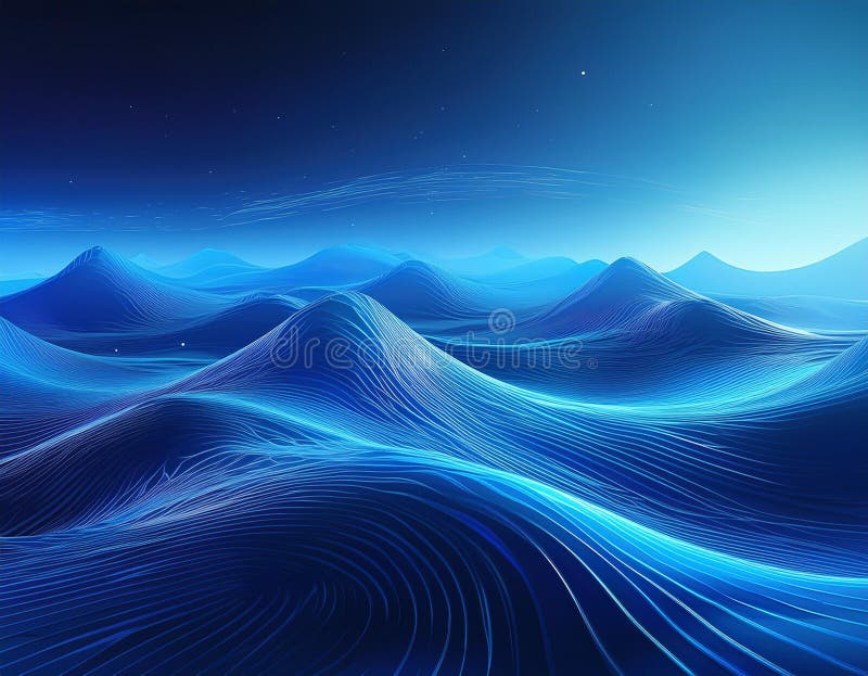 A Calming Blue and Green Geometric Pattern with Layered Squares and ...