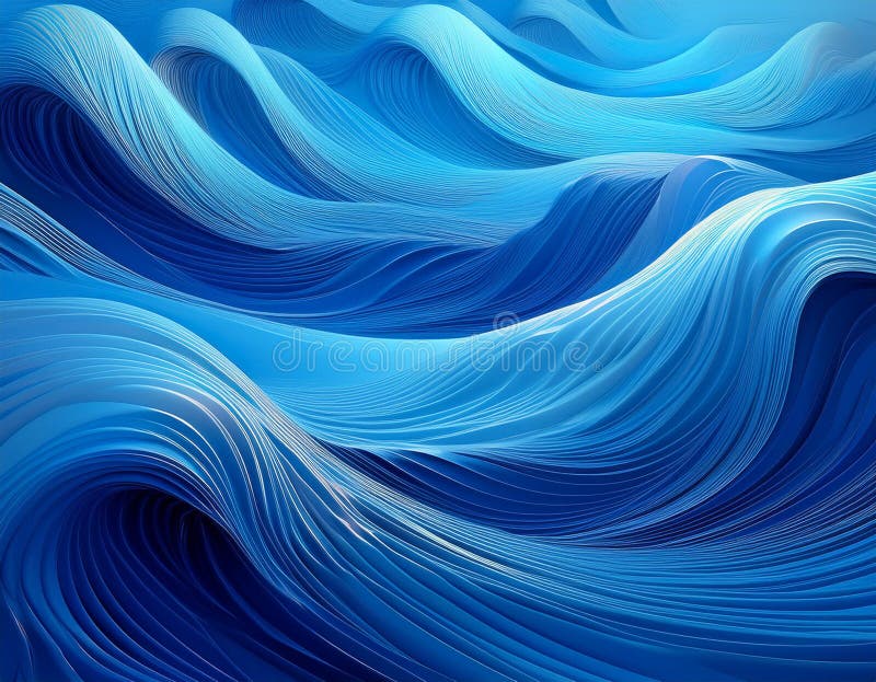 Tranquil Waves with a Calming Blue Tone Stock Image - Image of ocean ...