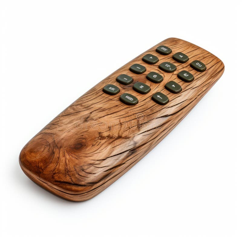 Tranquil Wooden Remote Control with Rich Textures and Layered Patterns ...
