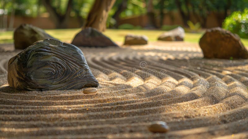 Tranquil Zen Garden Escape Immersive Visuals of a Peaceful Oasis Stock ...