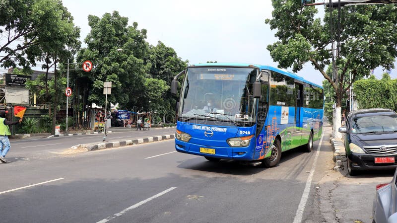 Bus Trans Metro Around Bandung City. Editorial Photography - Image of ...