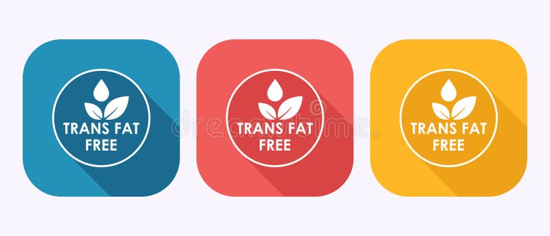 Trans Fat Free Icon Design Illustration, Zero Trans Fat Label Badge ...